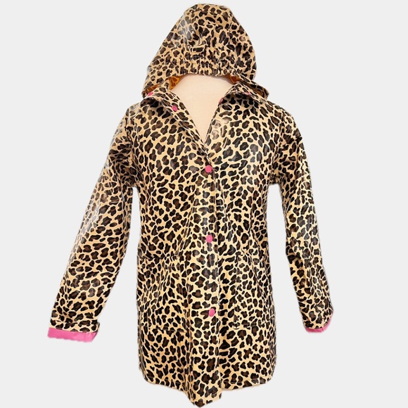 Wippette | Jackets & Coats | Leopard Print Raincoat With Pink Accents ...